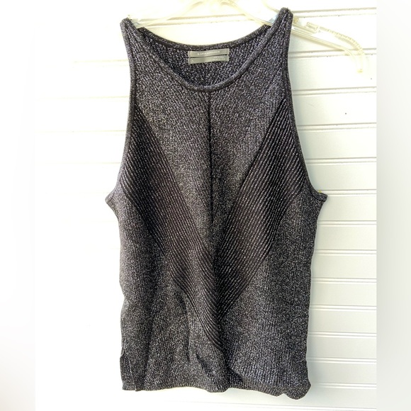 Anthropologie | Tops | Anthropologie Metallic Thread Knit Tank | Poshmark